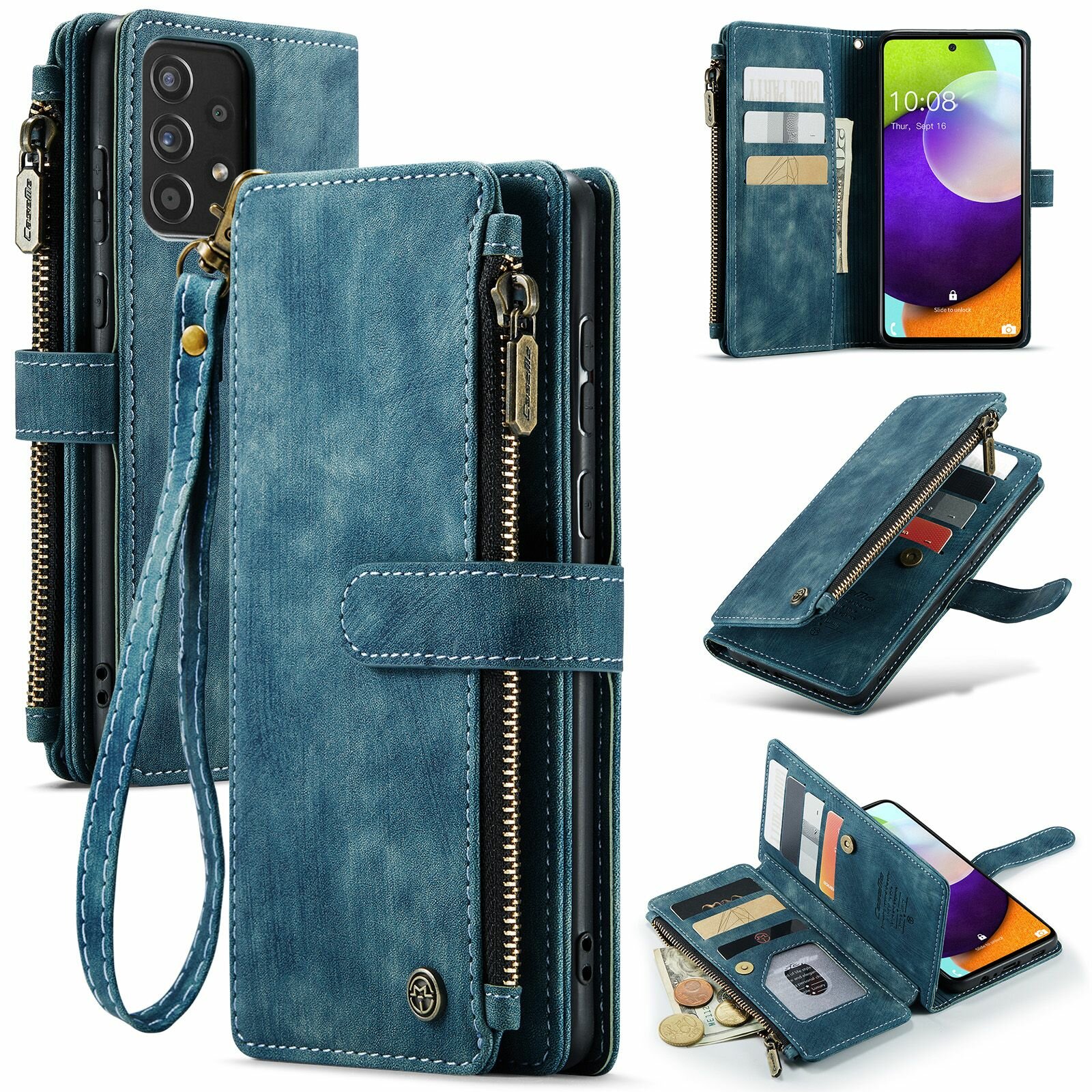 CaseMe Чехол кошелек для Samsung Galaxy A52 / A52S (A525 A528)/ Самсунг А52 А52s А525 А528 телефона Стильный внешний вид защитный, многофункциональный.