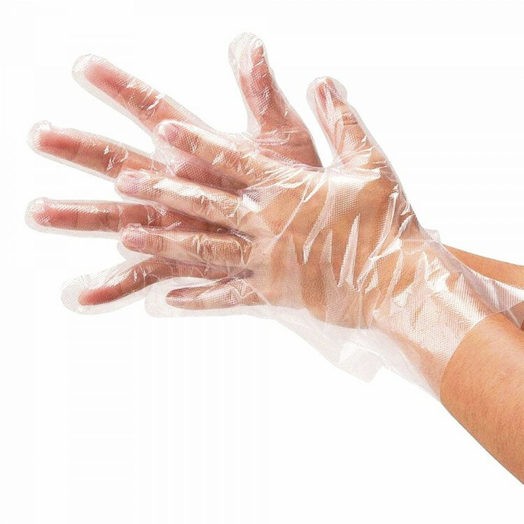 Перчатки полиэтиленовые р-р L 100 шт/уп. Количество в наборе 10 шт.