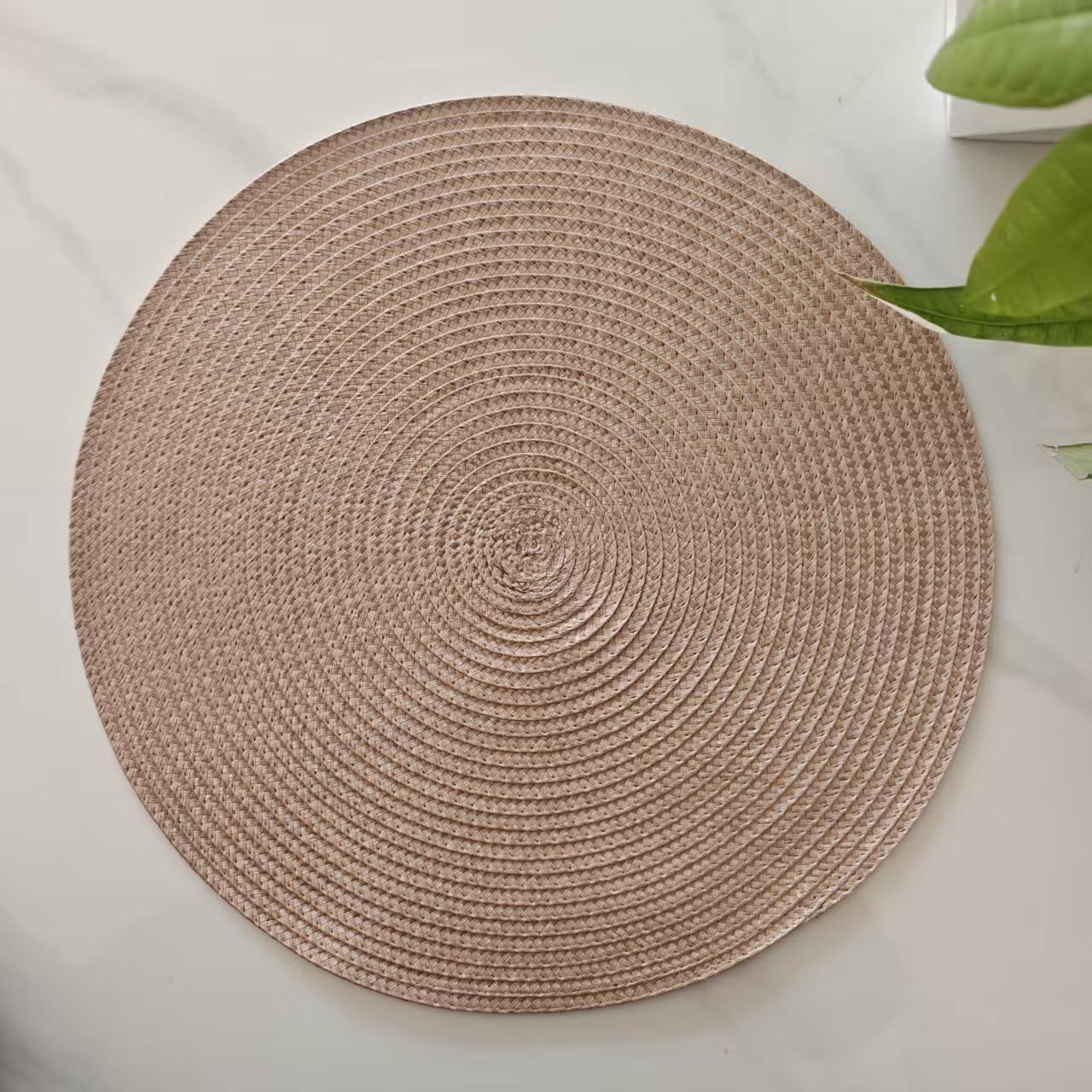 Простая круглая маслостойкая однотонная ПП плетеная подставка для стола, термоизоляция, источник фабрики, поддержка кросс-граничной торговли и дропшиппинга Ежедневные кухонные принадлежности