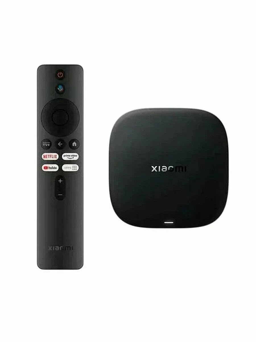 Медиаплеер Xiaomi Mi Box OB1-RU, разрешение 2160p, процессор Amlogic, ОС Google TV, Wi-Fi и Bluetooth