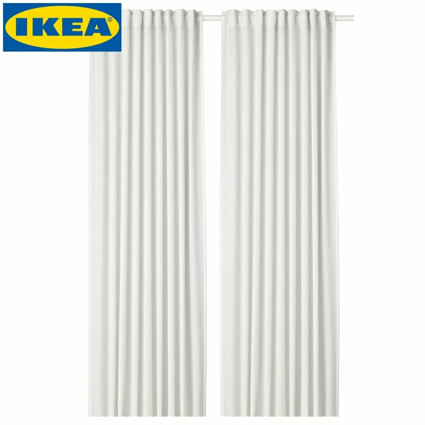 IKEA Комплект гардин HILJA 250х145см,250, белый,145