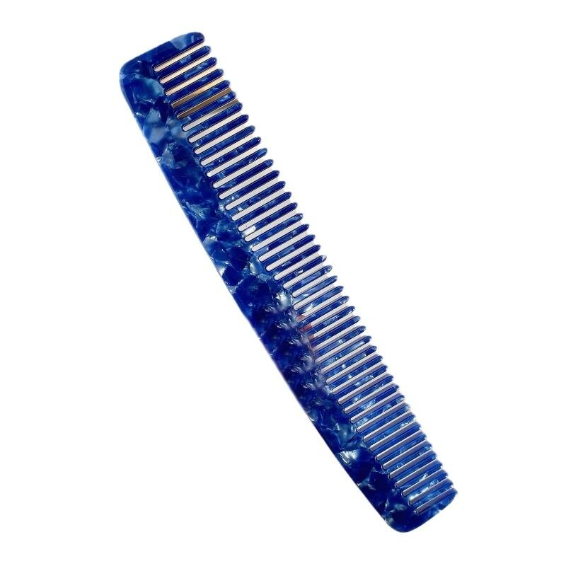 Гребень ацетатный черепаховый антистатический для женщин, Сапфирово-голубой