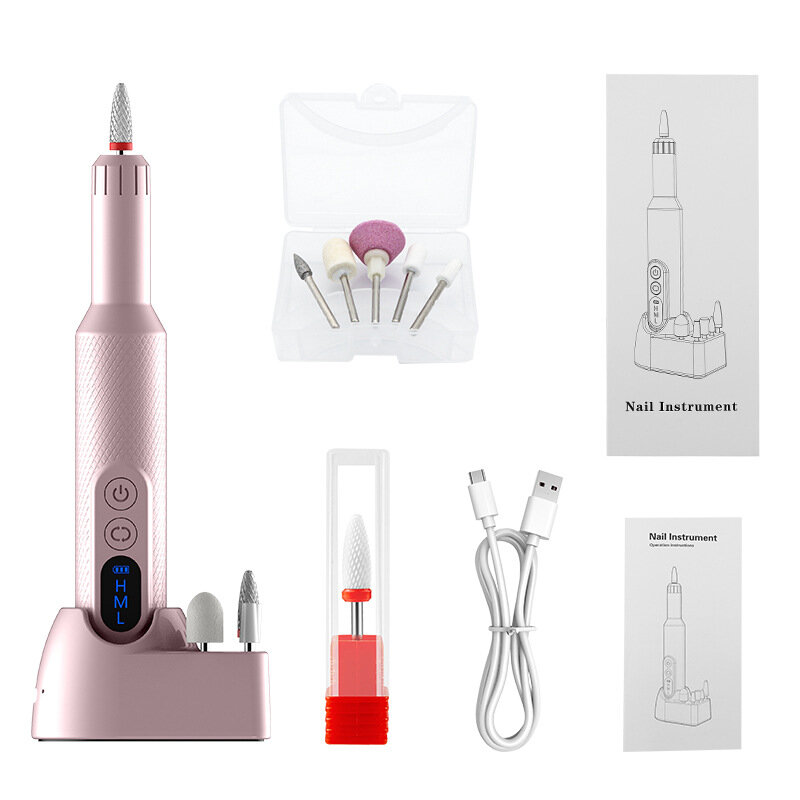 Портативная машинка для шлифовки ногтей, специализированный маникюрный аппарат, полностью автоматический набор инструментов для удаления и обработки ногтей, электрическая полировщик для ногтей.