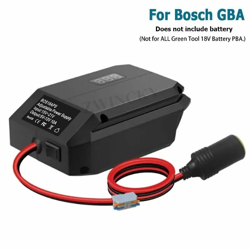 Инструментальный адаптер совместим с батареей Bosch18V адаптер колеса питания прикуриватель регулятор напряжения.