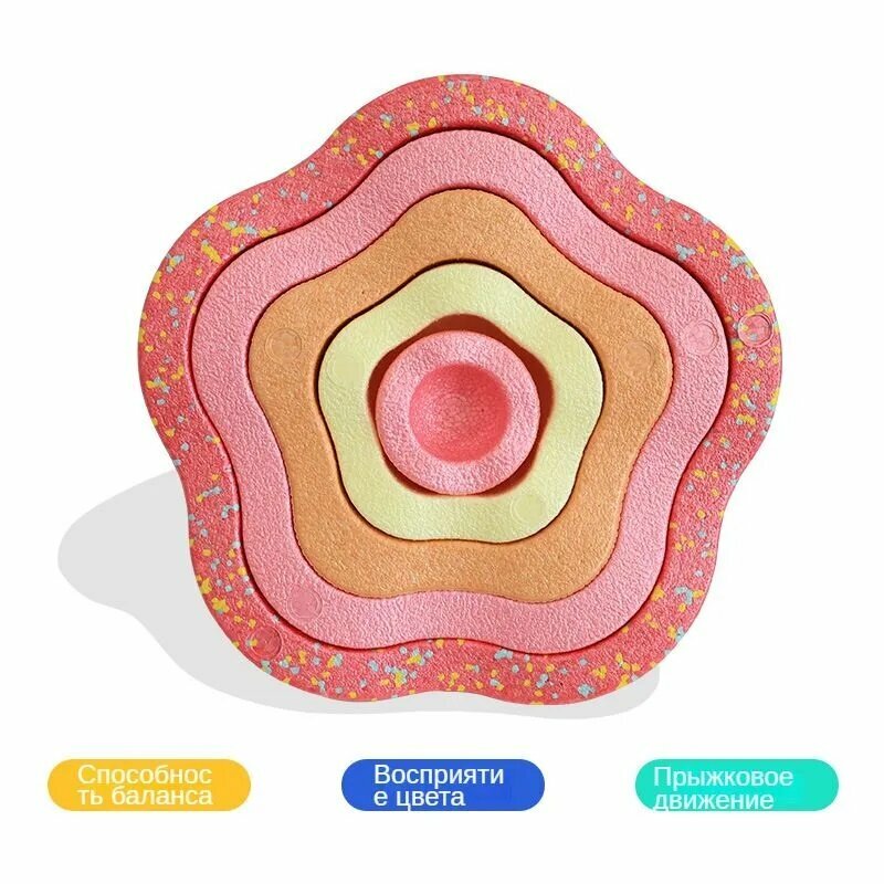 Балансир-Набор из 5 частей, Детские игрушки, радужные камни для скрещивания, тренинг сенсорной интеграции