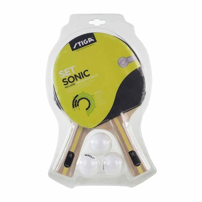 DECATHLON набор для настольного тенниса Stiga Sonic Set, желто-черный, простой