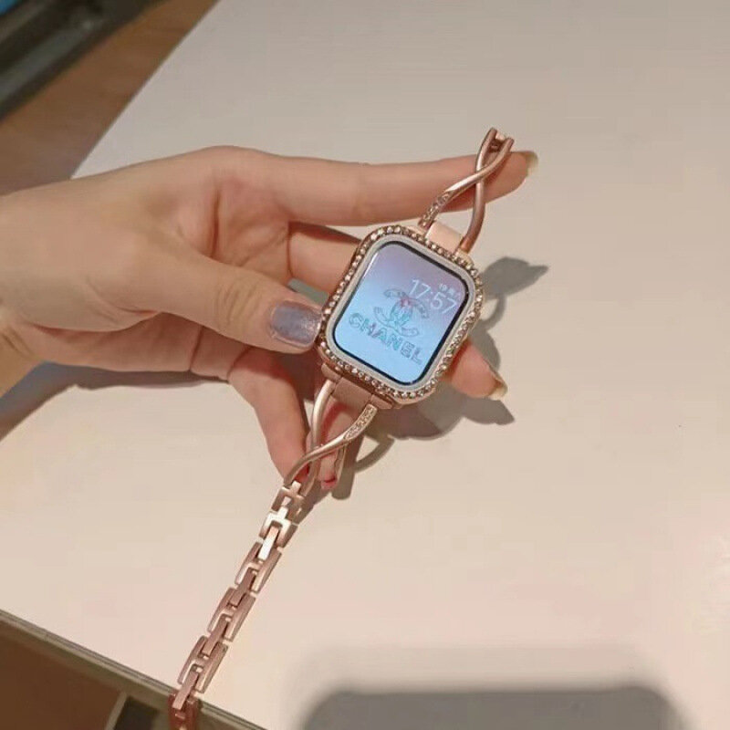Металлический ремешок для Apple Watch Series 5/6/SE, совместимый с 38-41 мм - бронзовое золото, прочный металлический