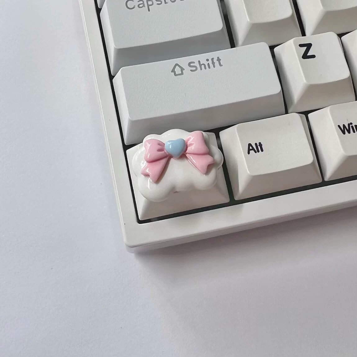Персонализированные кейкапы Ctrl/Tab, кейкапы для механической клавиатуры с перекрестной осью Cloud Bow, милый