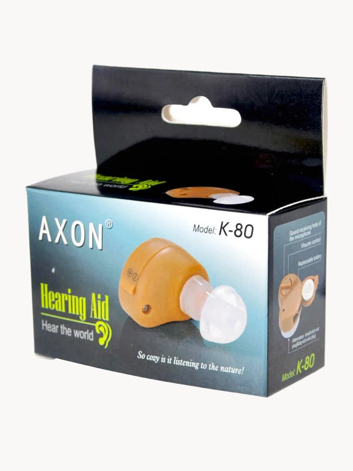 Слуховой аппарат Усилитель Слуха Внутриушной Axon K-80