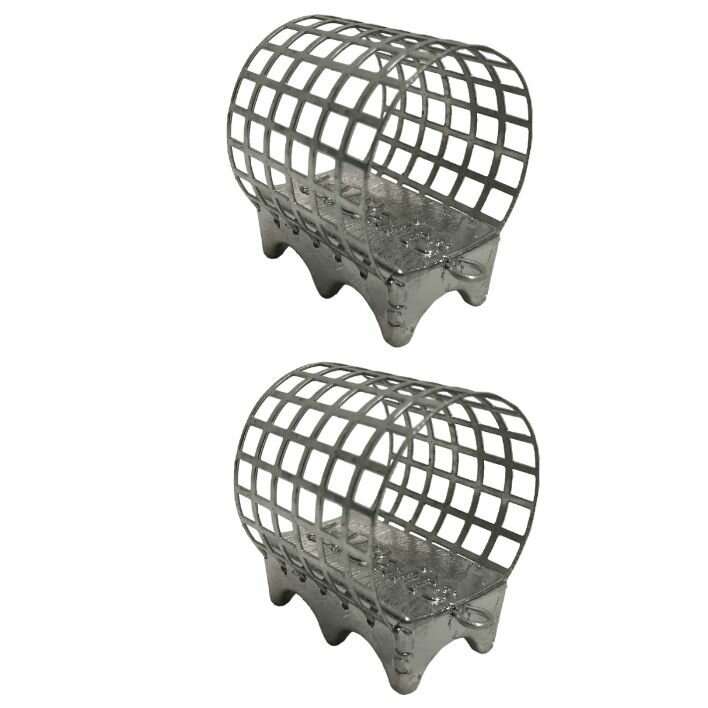 2 шт. / Кормушка фидерная 90 гр. с грунтозацепом для реки с умеренным или сильным течением