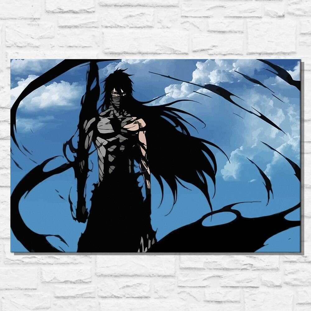 Картина по номерам на холсте аниме Блич (Bleach, Ичиго Куросаки) - 15233 Г 60x40