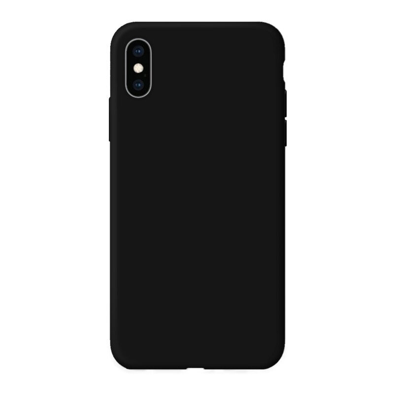 Чехол панель-накладка MyPads для iPhone XS Max ультра-тонкая полимерная из мягкого качественного силикона (Черный)