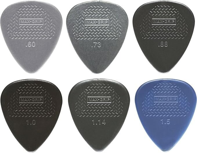 Набор медиаторов Dunlop 4491 Max-Grip Nylon Standard, 6 толщин, коробка 216 шт.