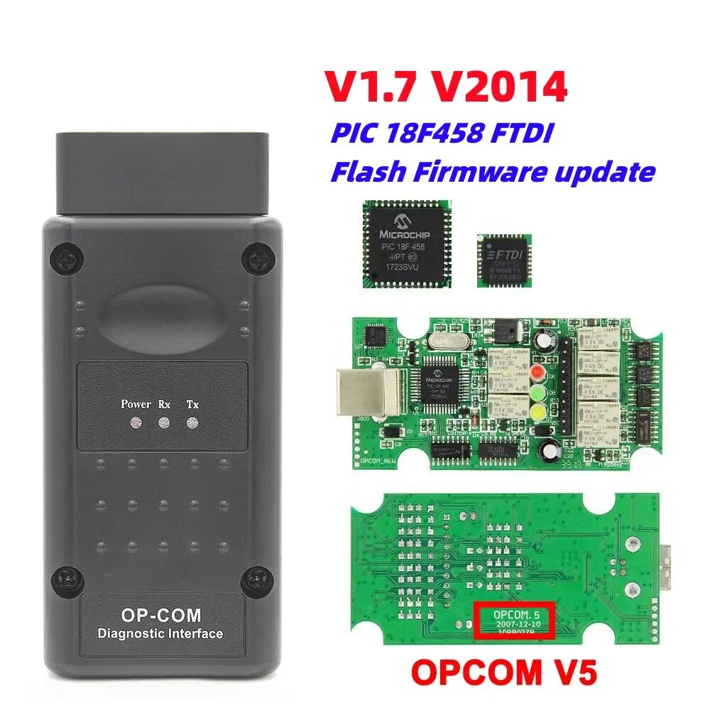 2021 OPCOM V5 Для Opel OP COM 1,70 Flash прошивка обновленный Автомобильный Диагностический кабель для Opel OP-COM 18f458 CAN BUS OBD2 автомобильные инструменты V1.7