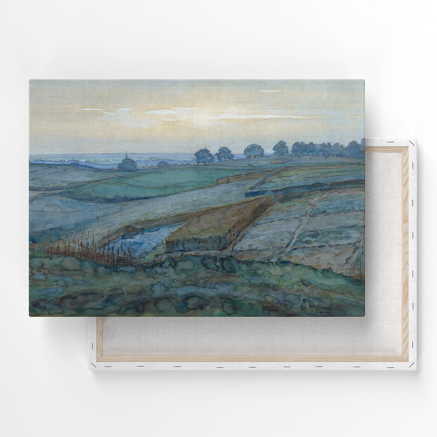 Картина на холсте, репродукция / Пит Мондриан - Landscape near Arnhem / Размер 60 x 80 см