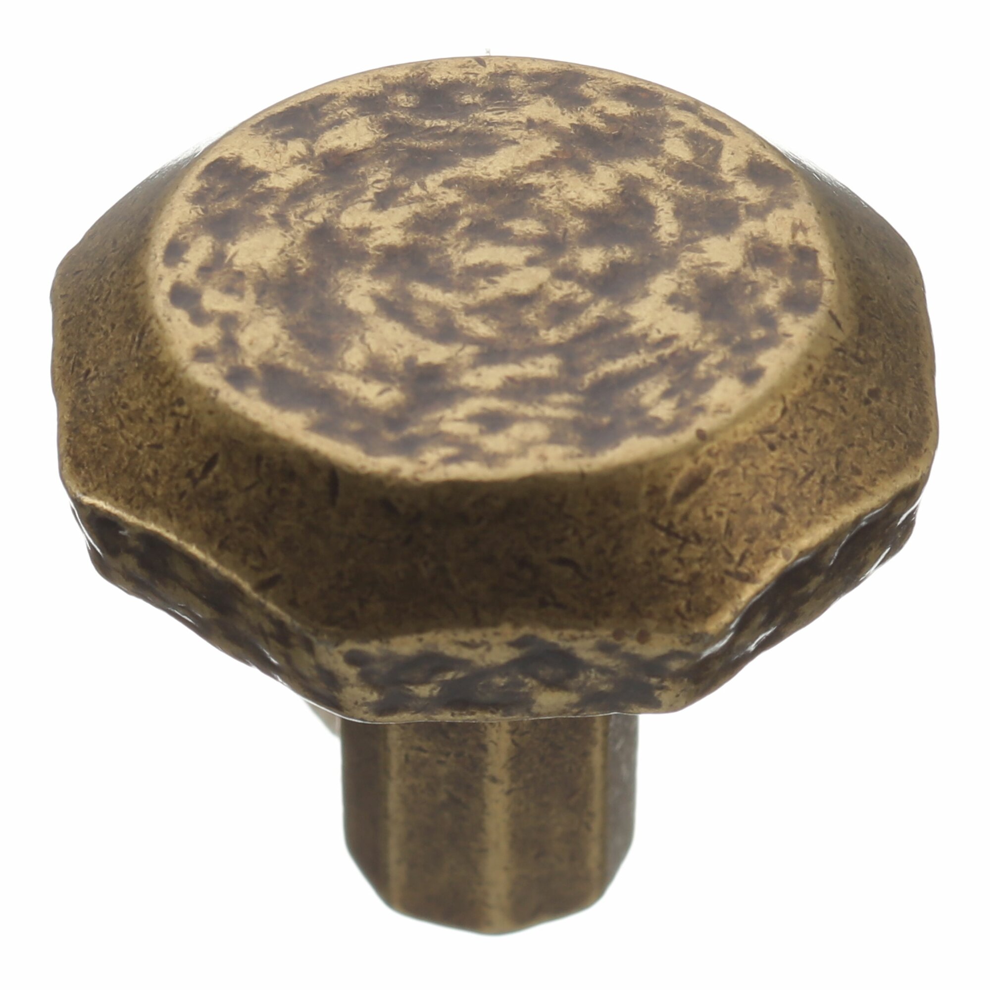 Ручка мебельная кнопка GIUSTI LINEA EVOLVE WPO761.000.00D1 античная латунь