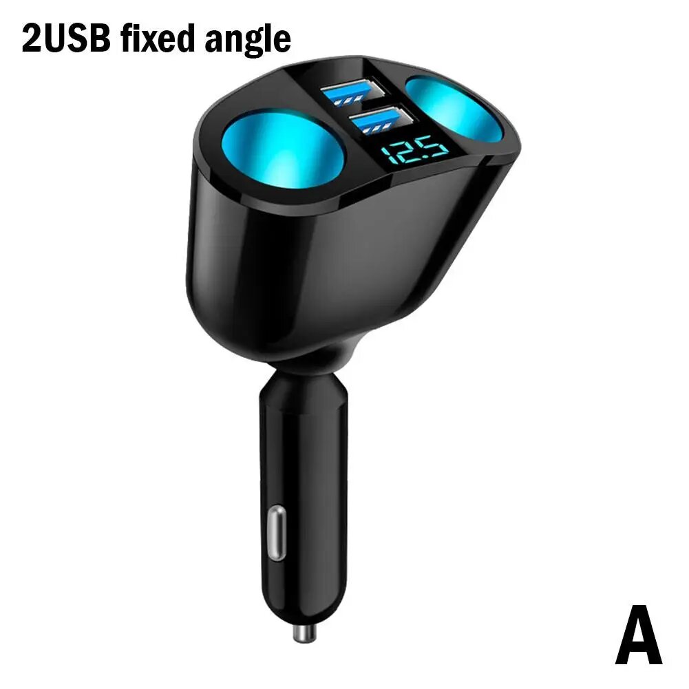 Автомобильный адаптер 2USB-Fixed Angle, 12-24 В