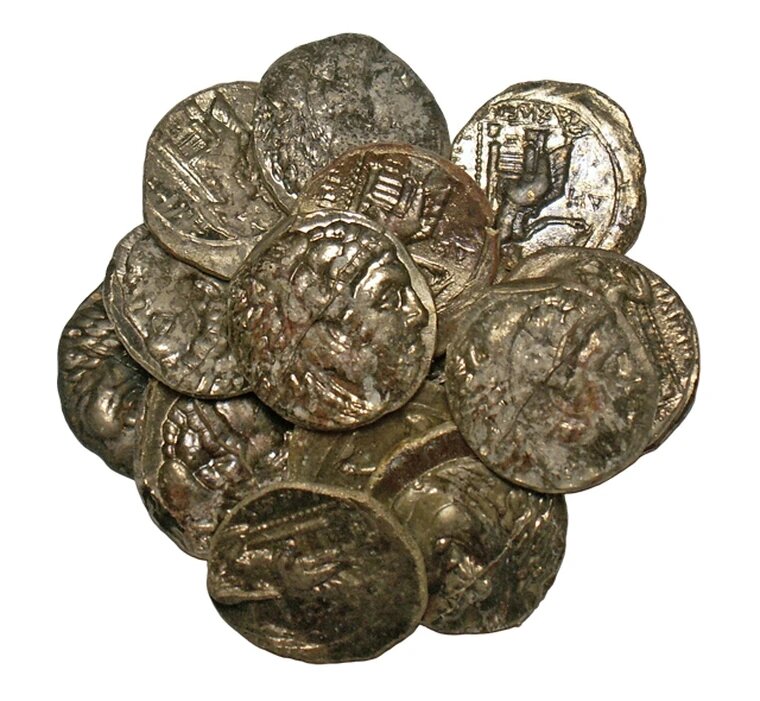 Античная монета, брак раскол штампа, мельхиор 1 штука т/н сувенирная копия монеты, нумизматика, деньги для коллекции