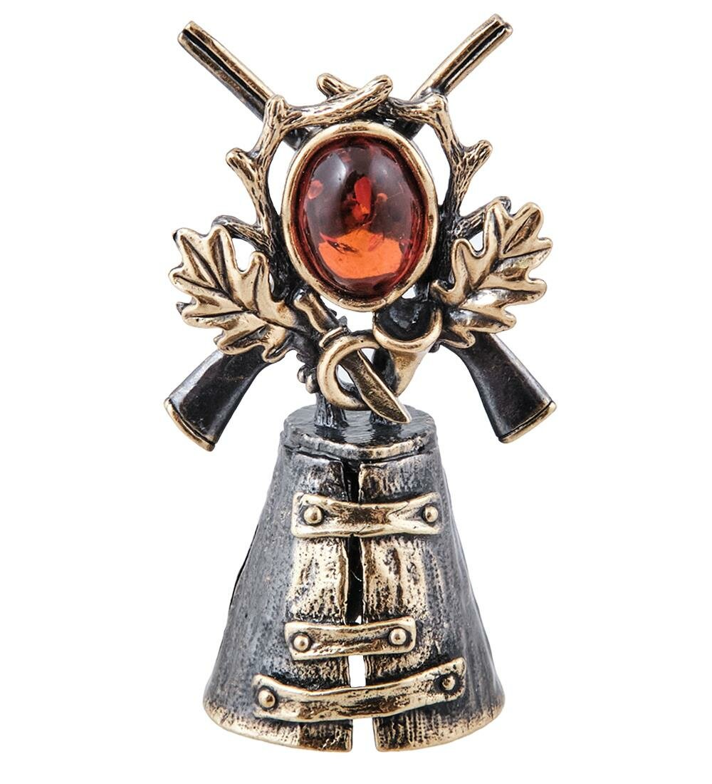 Колокольчик Охотника (латунь, янтарь) A2188421 Народные промыслы, Латунь, янтарь