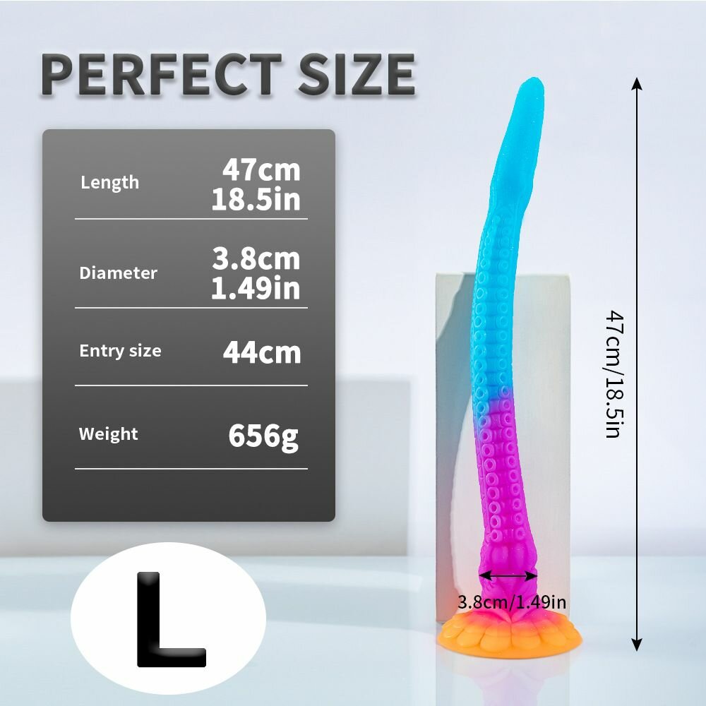 Реалистичный монстр силиконовый фаллоимитатор; Светящийся фаллоимитатор с щупальцами и мощными присосками