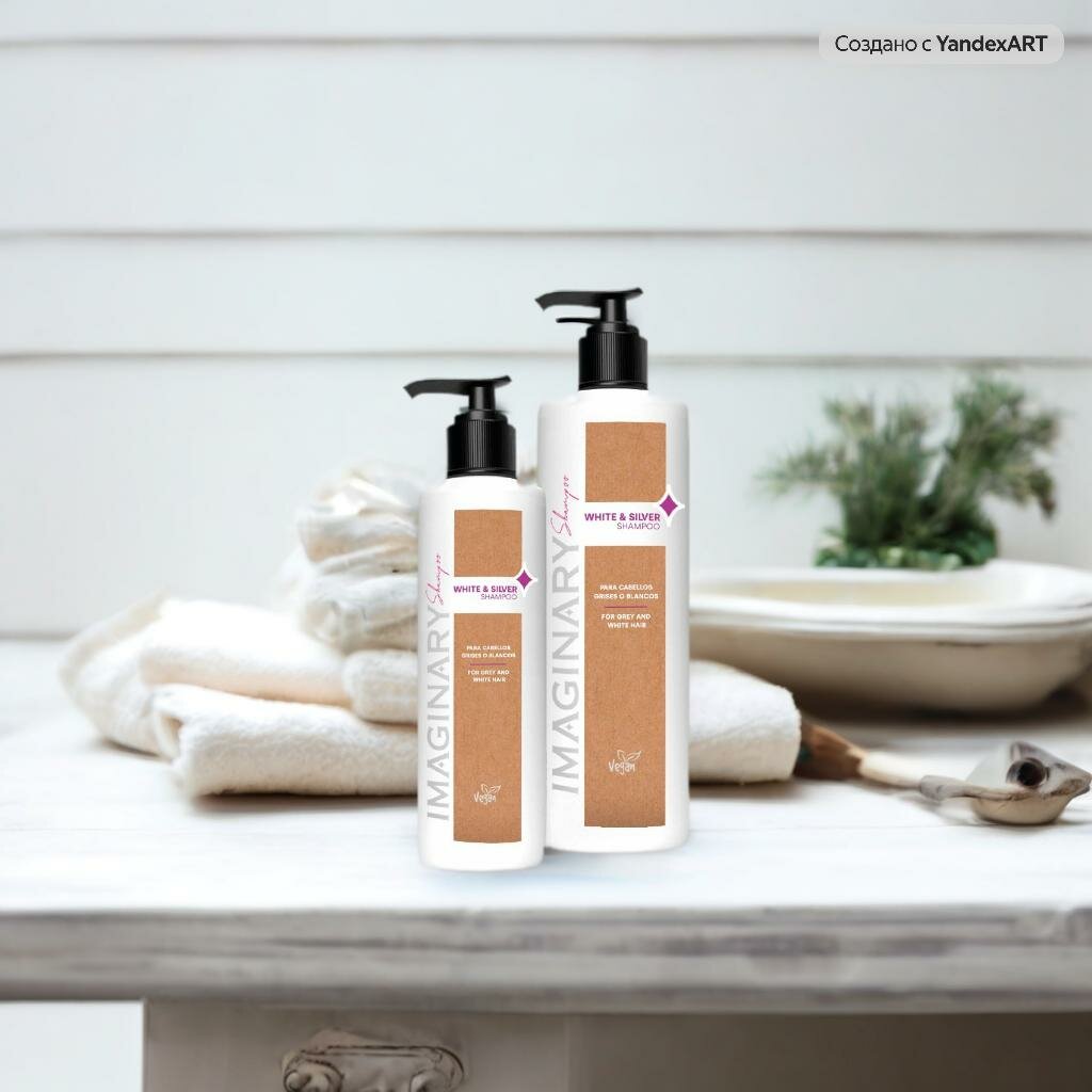 Шампунь "White&Silver" IMAGINARY COLORS, для осветленных и седых волос, с дозатором,1000 мл