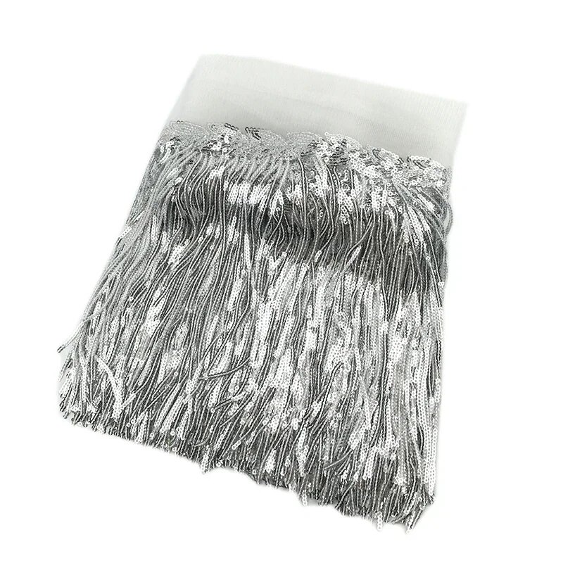 Серебряная кисточная лента 5 ярдов, 18 см, Color: 4Silver