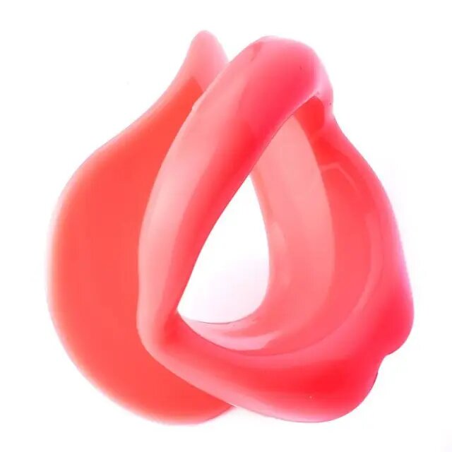 Силиконовый тренажер для лица розовый Watermelon Red