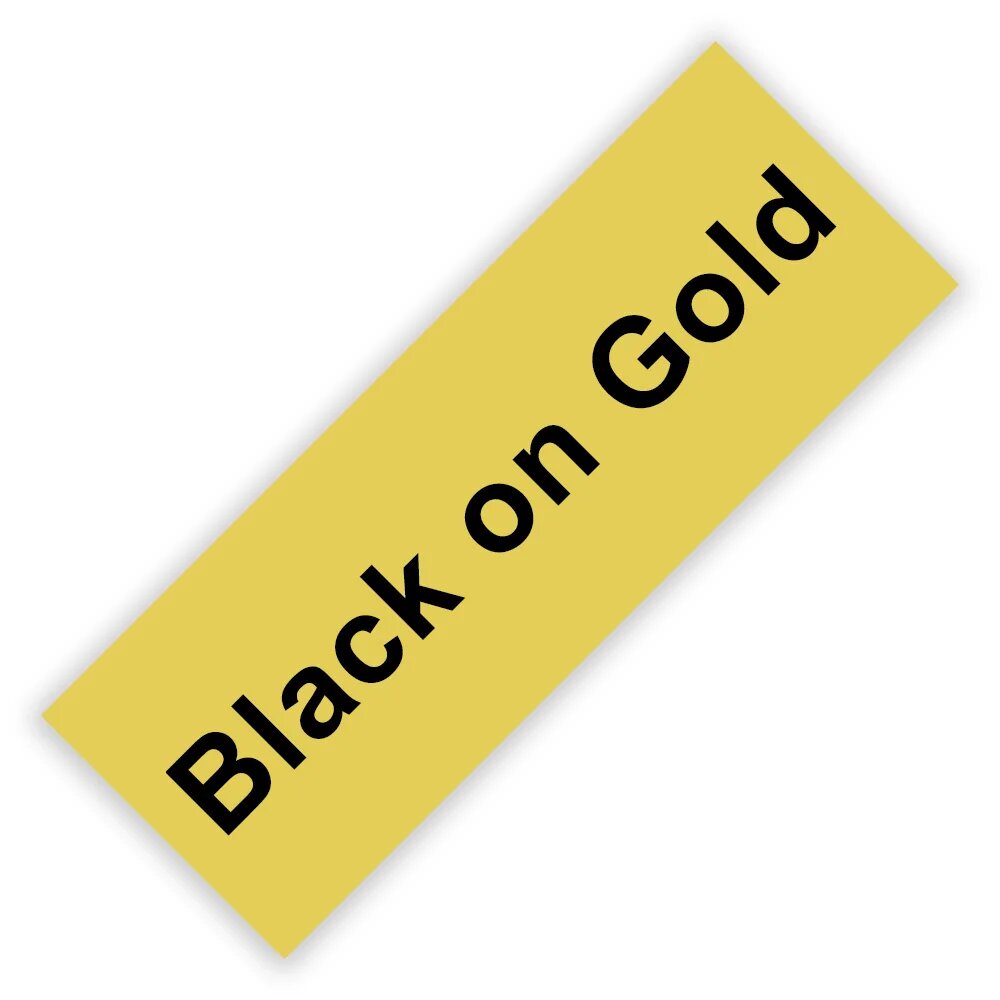 Лента для этикеток Labelwell 6/9/12 мм для Epson LW-300 LW-400 Черный, Black on Gold, 12 мм