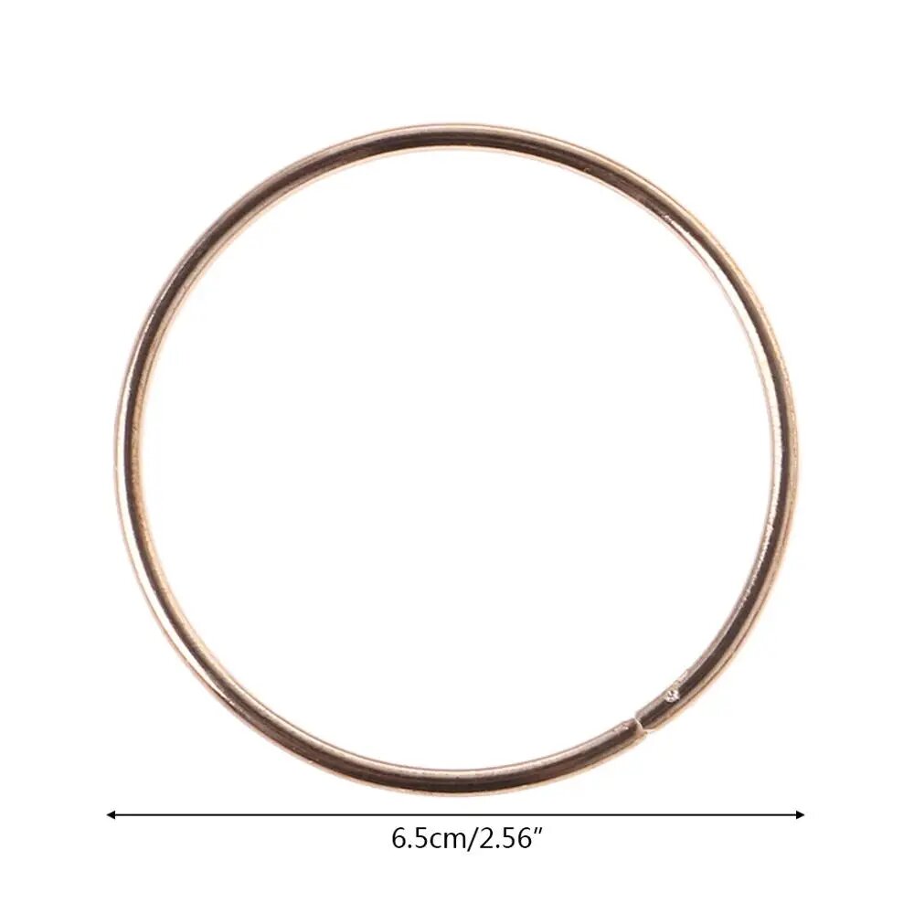 Золотое металлическое кольцо для макраме 3,5-19 см Коричневый, 6.5cm