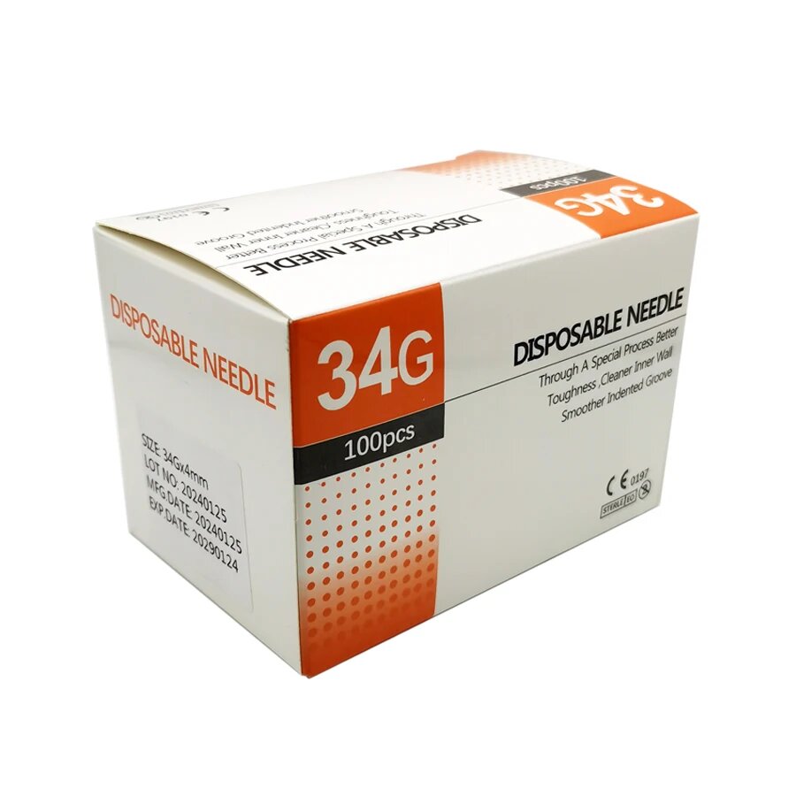 Одноразовые иглы для инструмента 34G 34G 4MM 100pcs