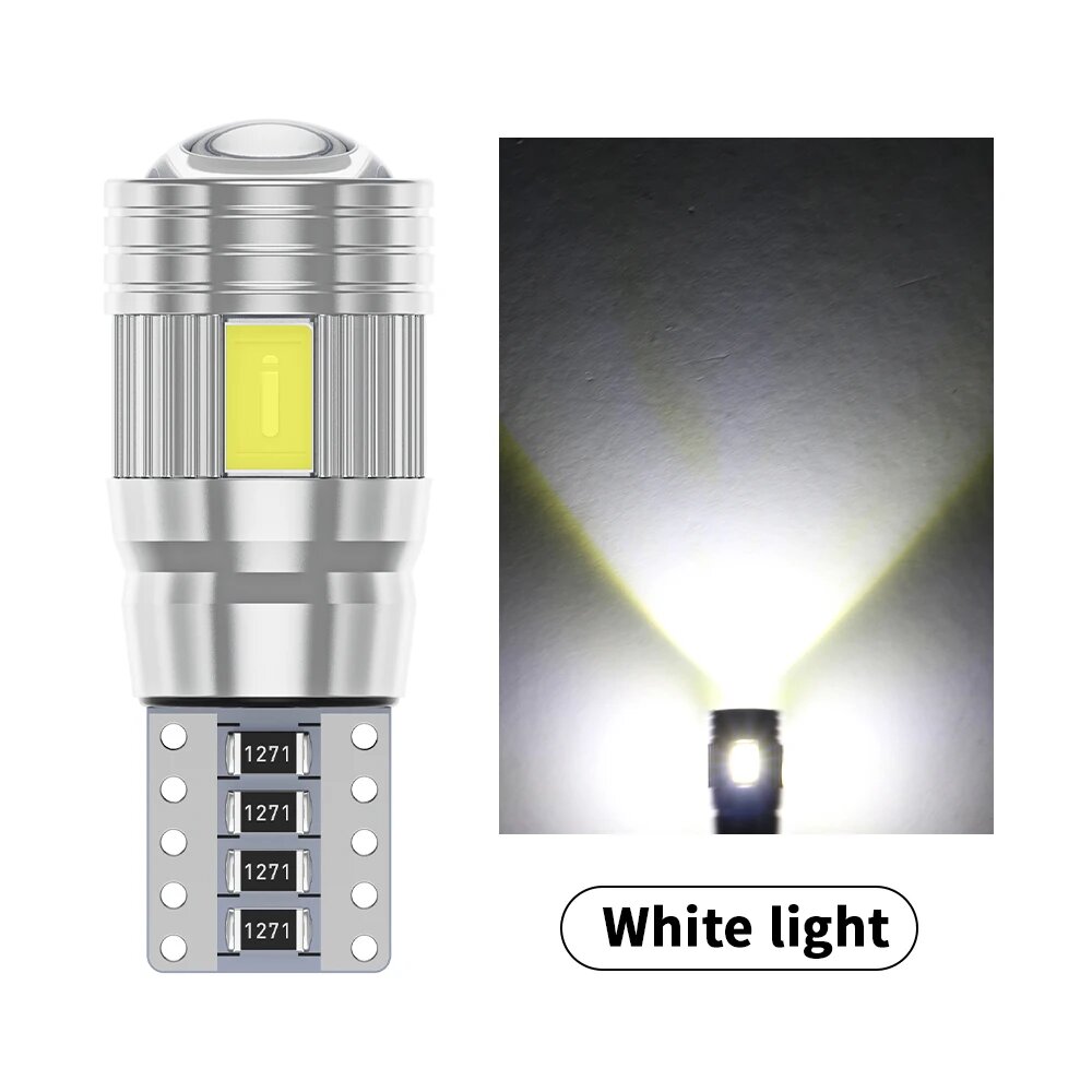 LED лампа W5W T10 Canbus, белый свет, 12V