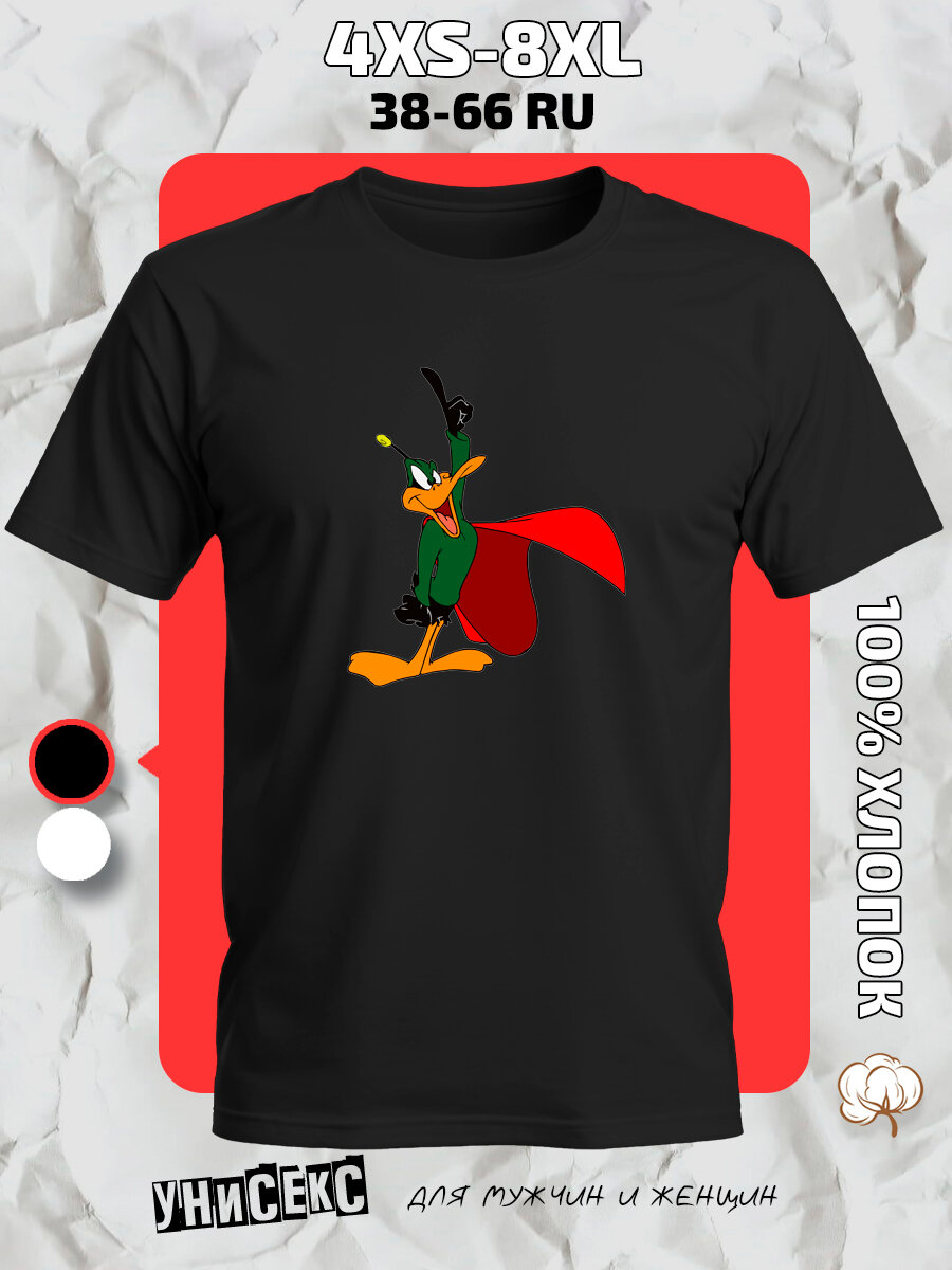 Футболка с принтом даффи дак duck dodgers