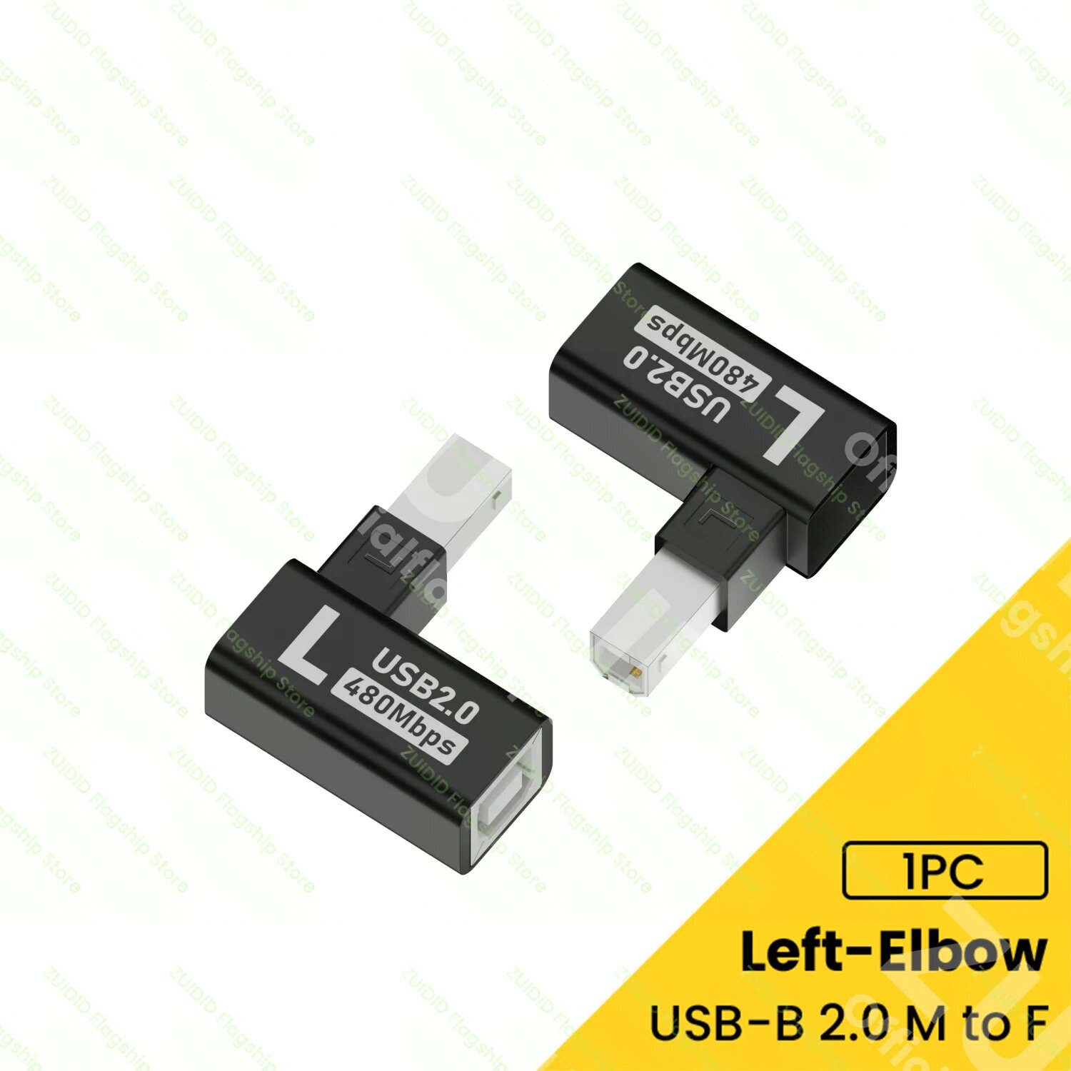 USB 2.0 Left Elbow USB-B M to F адаптер