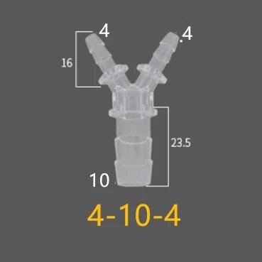 Пластиковые редукционные тройники для труб Pixiuonline 4-10-4 mm