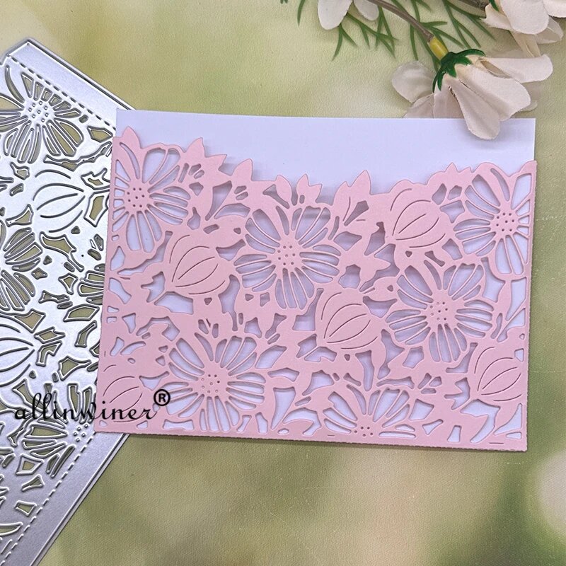 Металлические трафареты для скрапбукинга "Цветочная кайма"