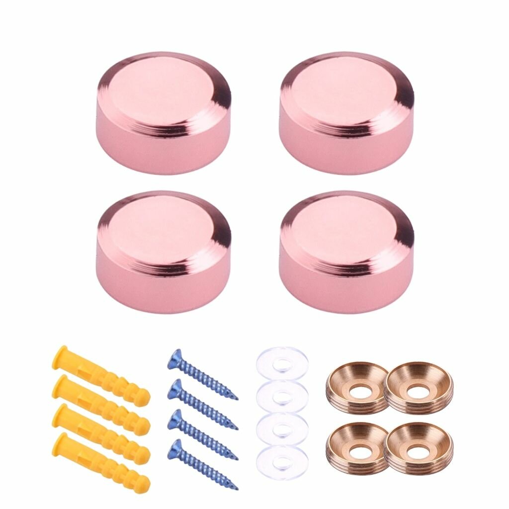 Упаковка из 4 шт, гвозди чистой меди и розового золота со скошенными краями, 19 мм