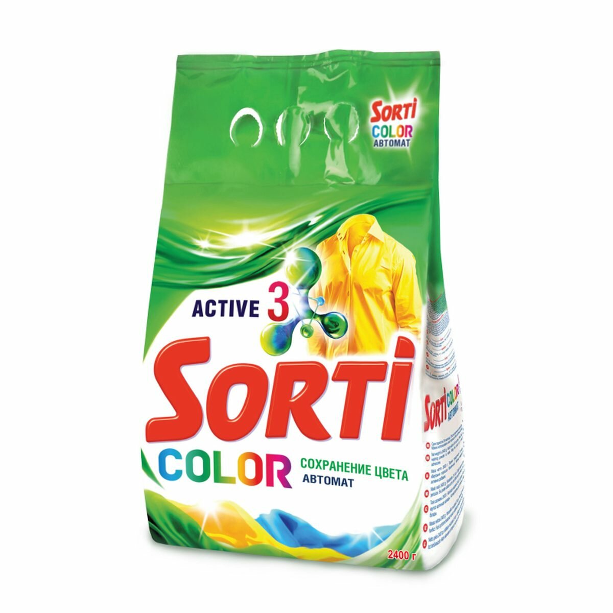 Стиральный порошок-автомат Sorti "Color", для цветного белья, 2.4кг (8531-3)