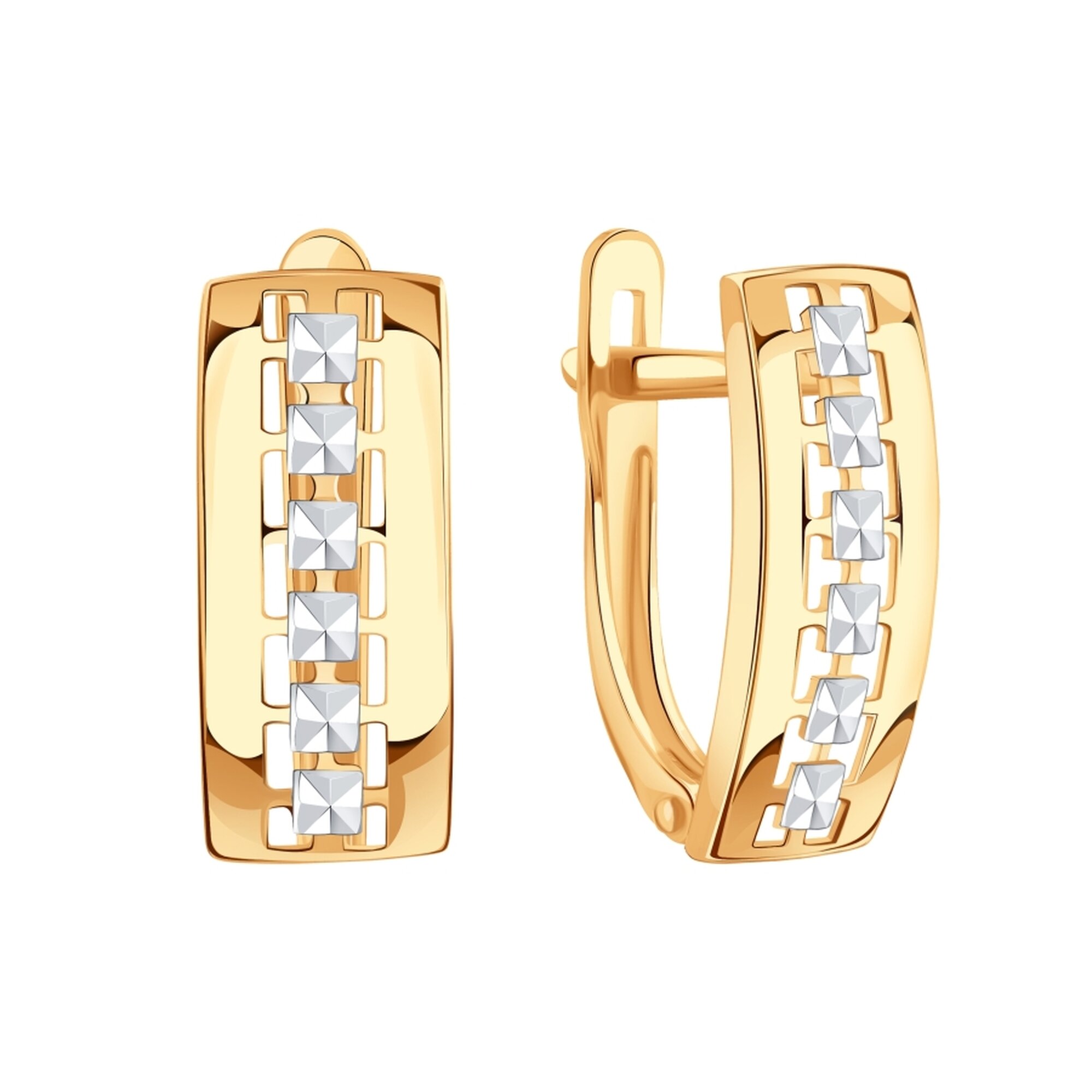 Серьги, красное золото, 585 проба