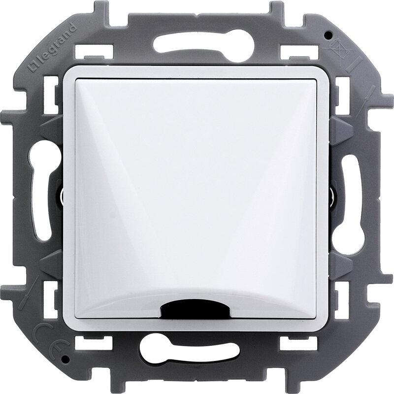 4 шт. Legrand INSPIRIA Белый Вывод кабеля с зажимом для крепления, 673890