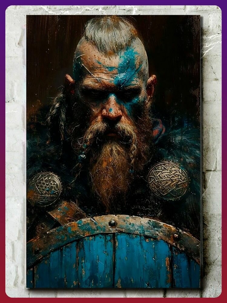 Картина интерьерная на дереве Разное Викинги (Викинг, viking, Скандинавия, язычество, воин, топор, вальгалла) - 6241254