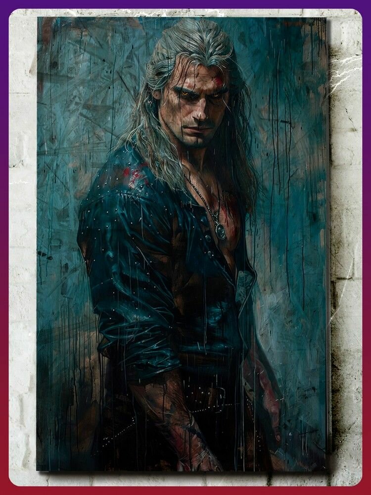 Картина интерьерная на рельефной доске Сериалы Ведьмак (The Witcher, Йеннифэр, Цири, Генри Кавилл, Плотва) - 6241262