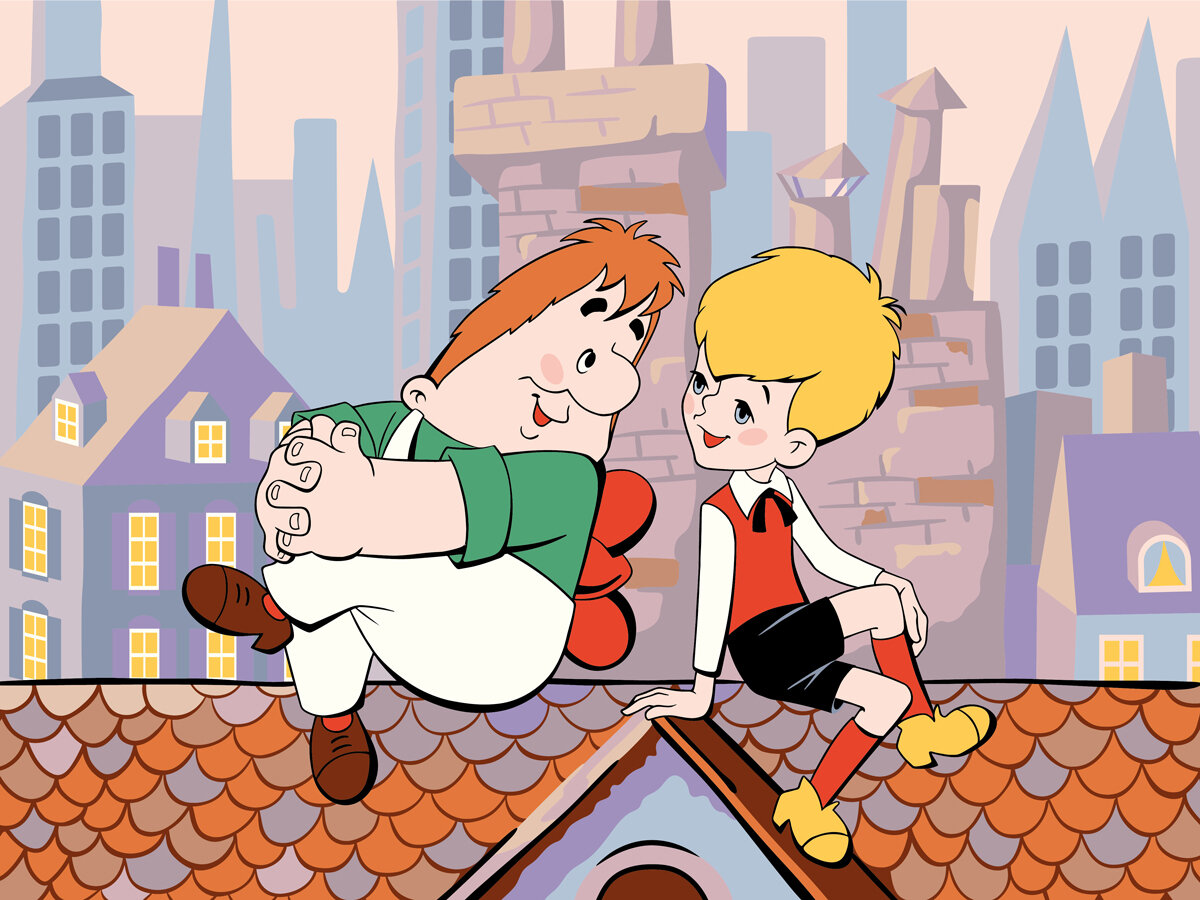 Фрея CMF-PKZ/PM-001-ZM67 Набор раскраски по номерам на картон 40х30 см Малыш-Карлсон на крыше