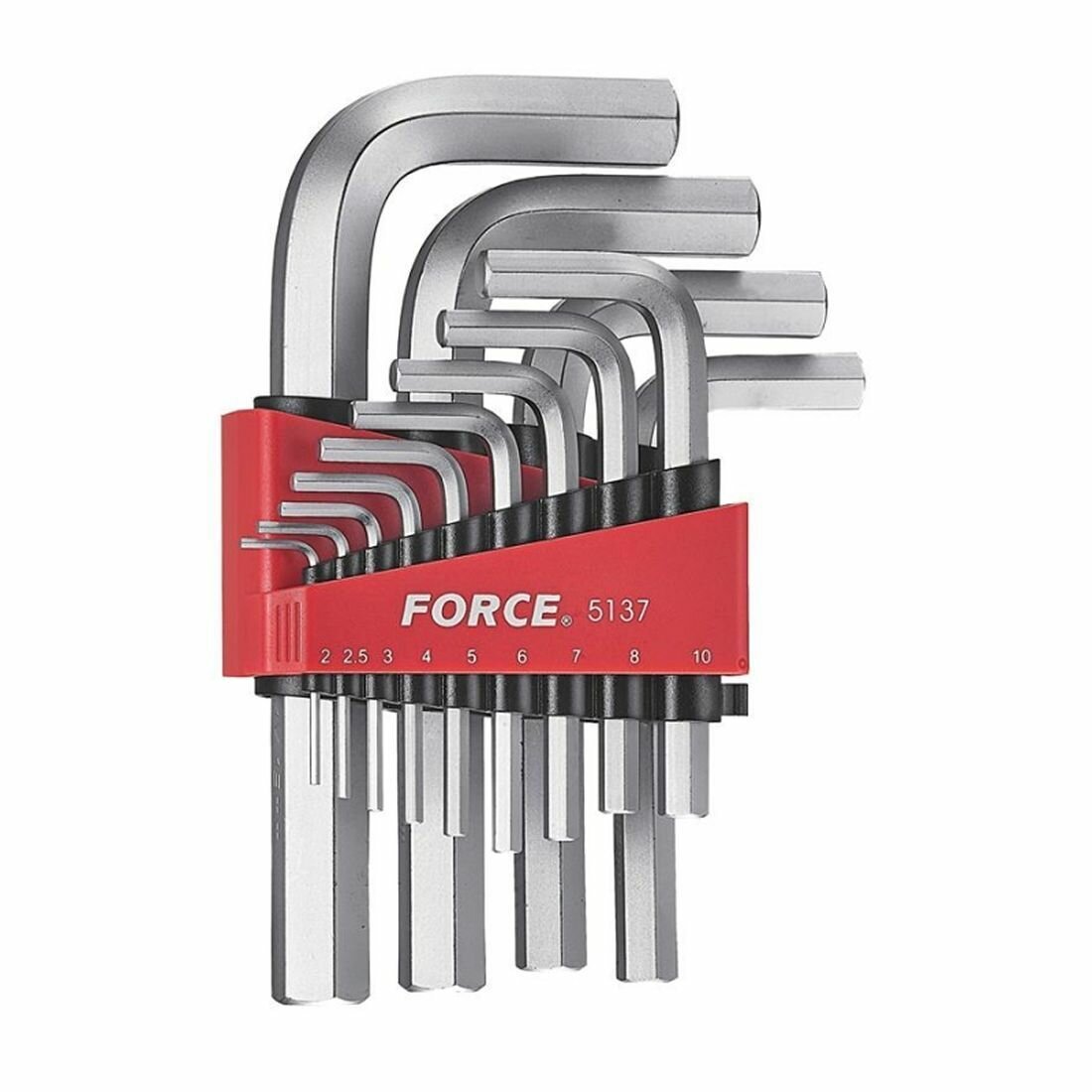 Набор ключей шестигранных 2-19 мм Г-образных 13 предмететов Force 5137