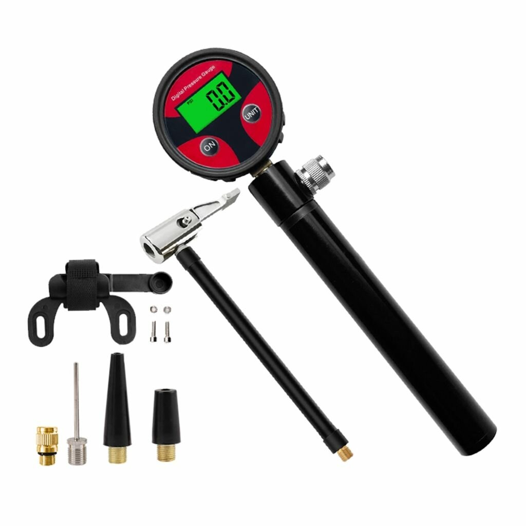 Портативный ручной насос для накачивания с манометром с подсветкой, Универсальный насос 200 фунтов на квадратный дюйм