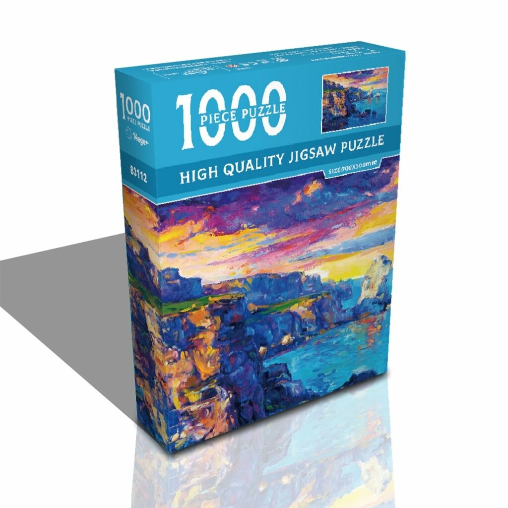 Головоломка,1 коробка пазлов, 1000 кусочков бумаги, пазлы для рисования маслом-83112 Лазурный берег