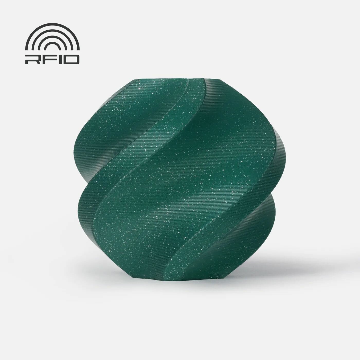 Филамент Bambu Lab PLA Sparkle Alpine Green 13501 / Пластик ПЛА для 3D принтера с блестками, Альпийский зеленый, на катушке 1 кг , RFID оригинал