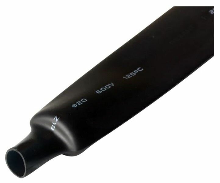 Термоусадка General трубка ТУТ 20/10мм, Черная 1м. 1 шт.