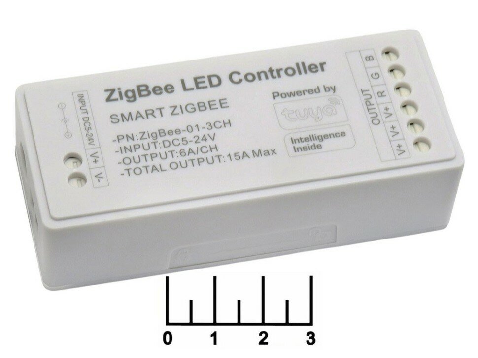 Контроллер для светодиодной ленты RGB 5-24V/3*6A ZigBee-01-3CH
