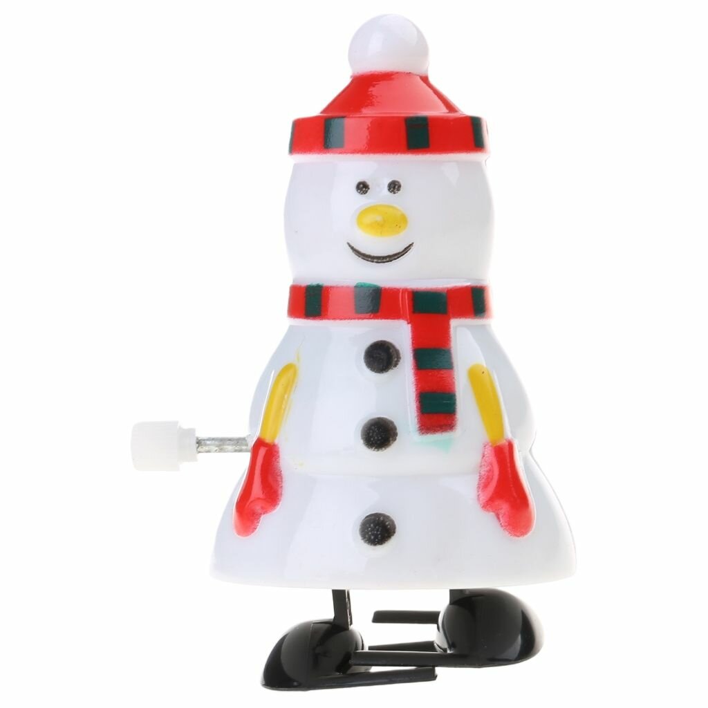 (1шт) Ходячая рождественская игрушка с заводным механизмом-Снеговик