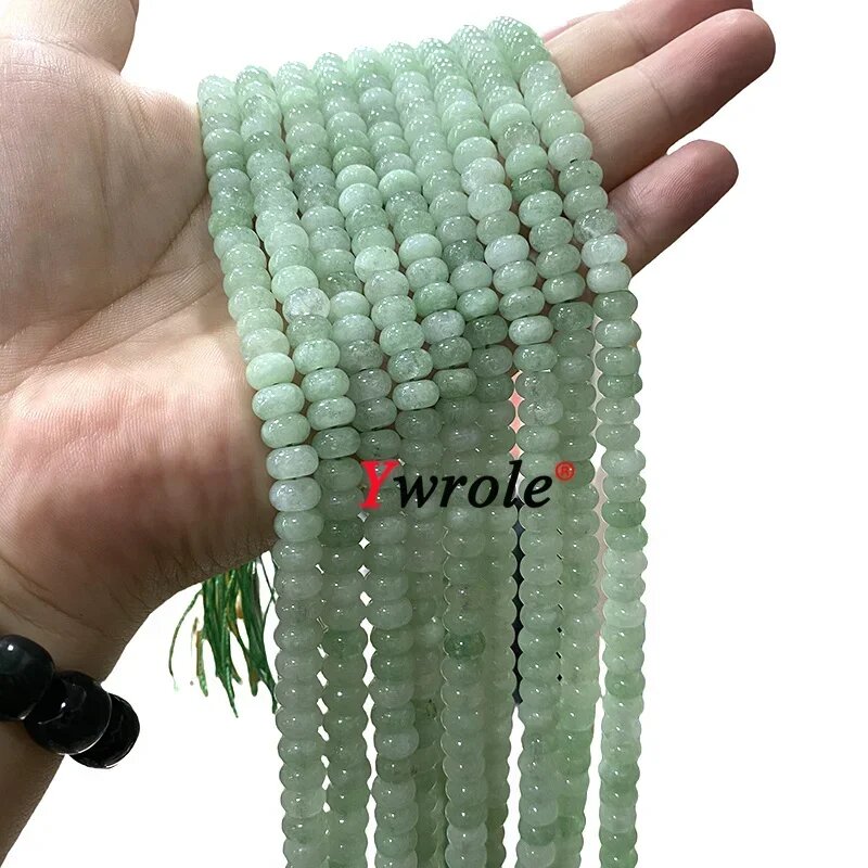 Розовые зеленые халцедоновые бусины для украшений YWROLE